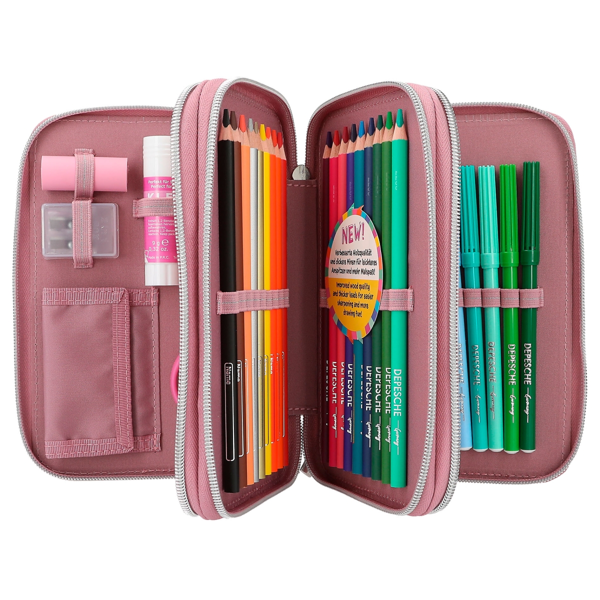 Depesche - TOPModel Trousse 3 compartiments GLITTER QUEEN