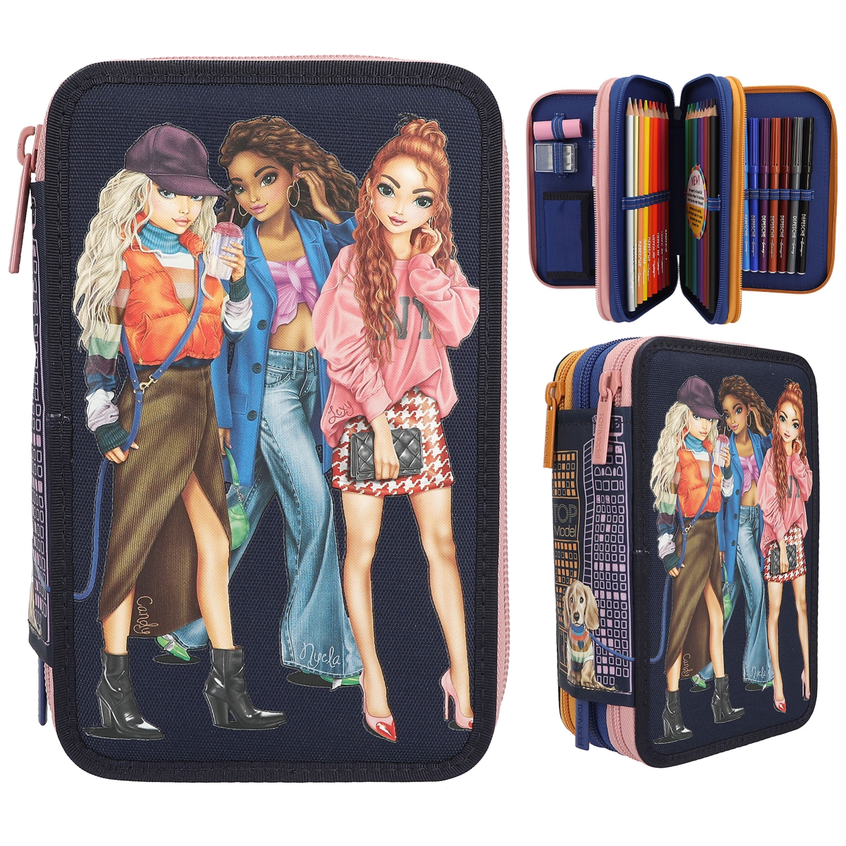 Depesche - TOPModel Trousse 3 compartiments CITY GIRLS