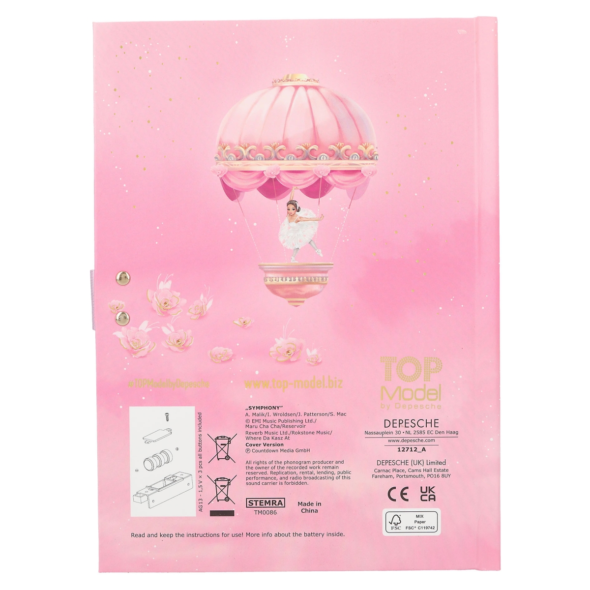 Depesche - TOPModel Diary With Code And Sound BALLET