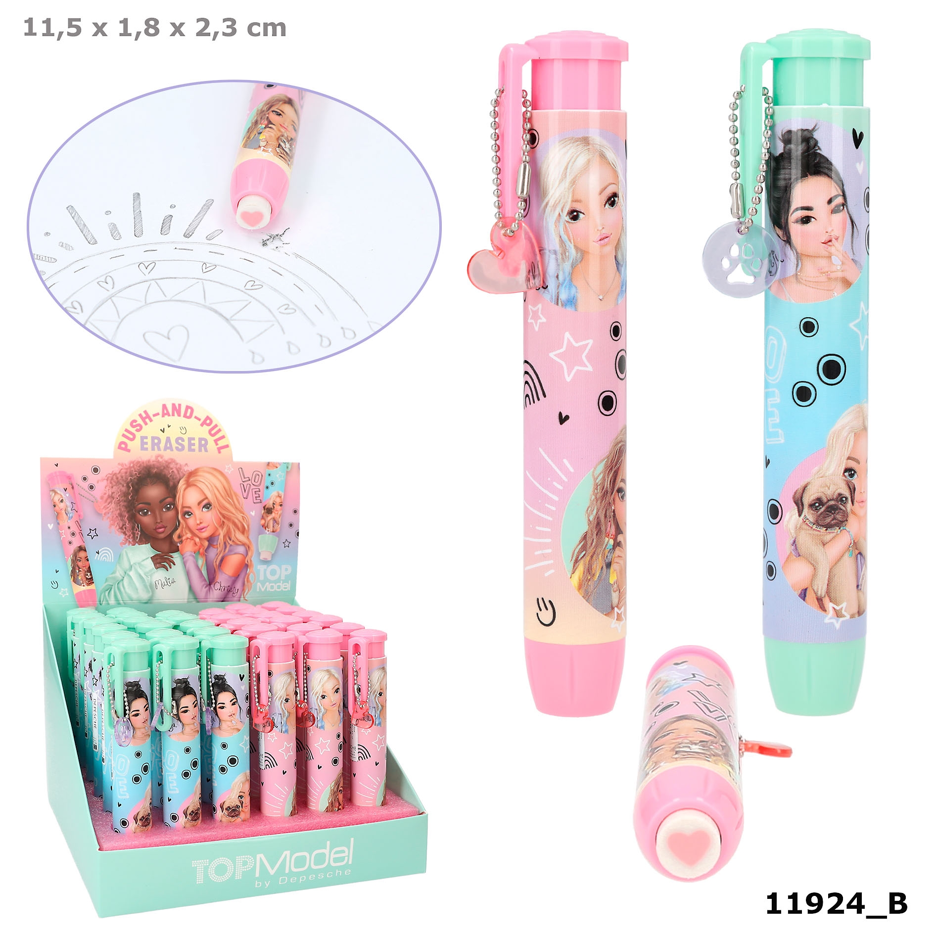 Depesche - TOPModel Gomme crayon poussoir