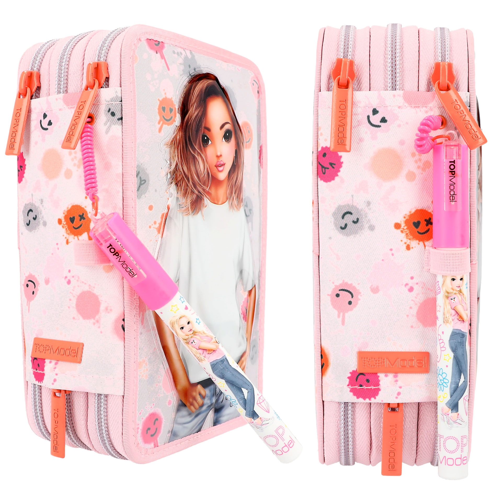 Depesche - TOPModel Trousse 3 compartiments avec stylo HAPPY TOGETHER