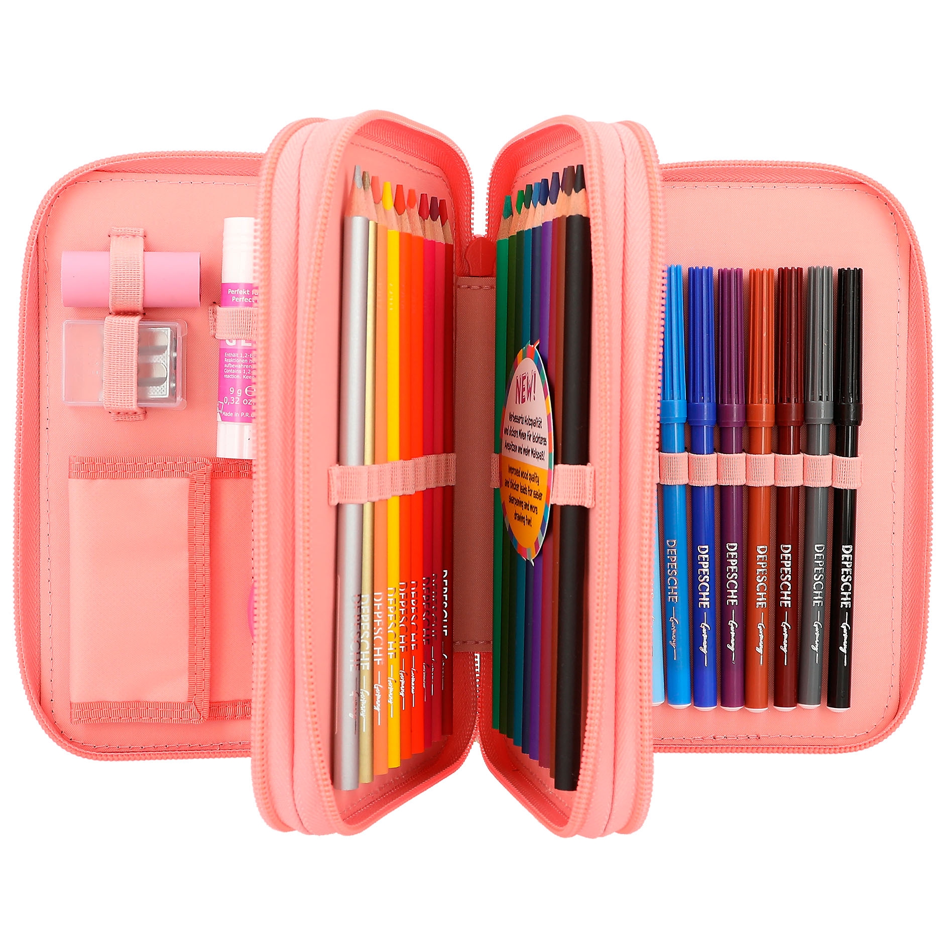 Depesche - TOPModel Trousse 3 compartim. avec applic. chat CUTIE STAR