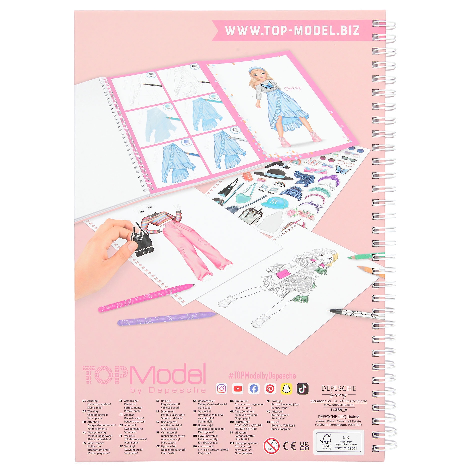 Depesche - TOPModel Colouring Book With Pen Set
