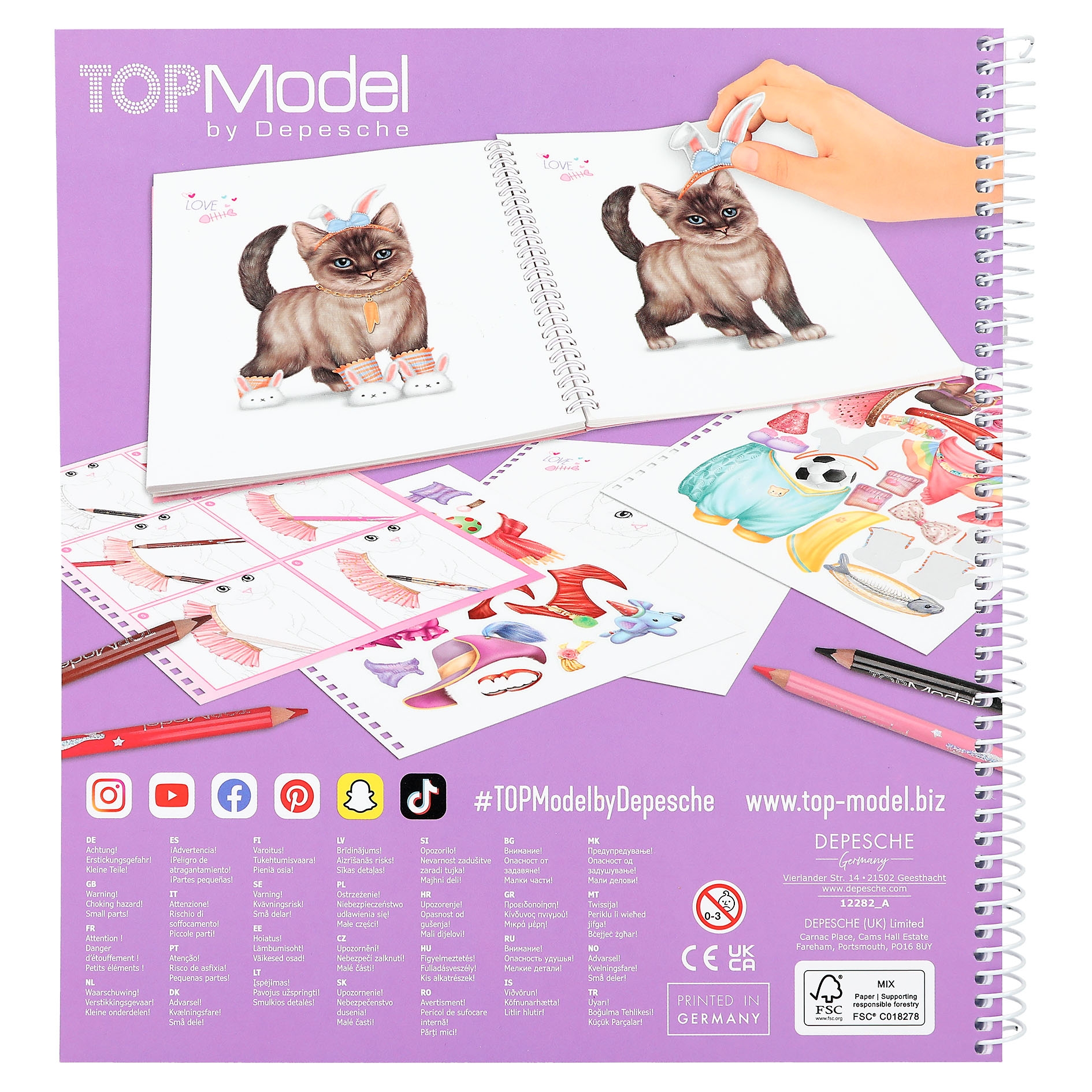 Depesche - Create Your TOPModel Kitty Colouring Book