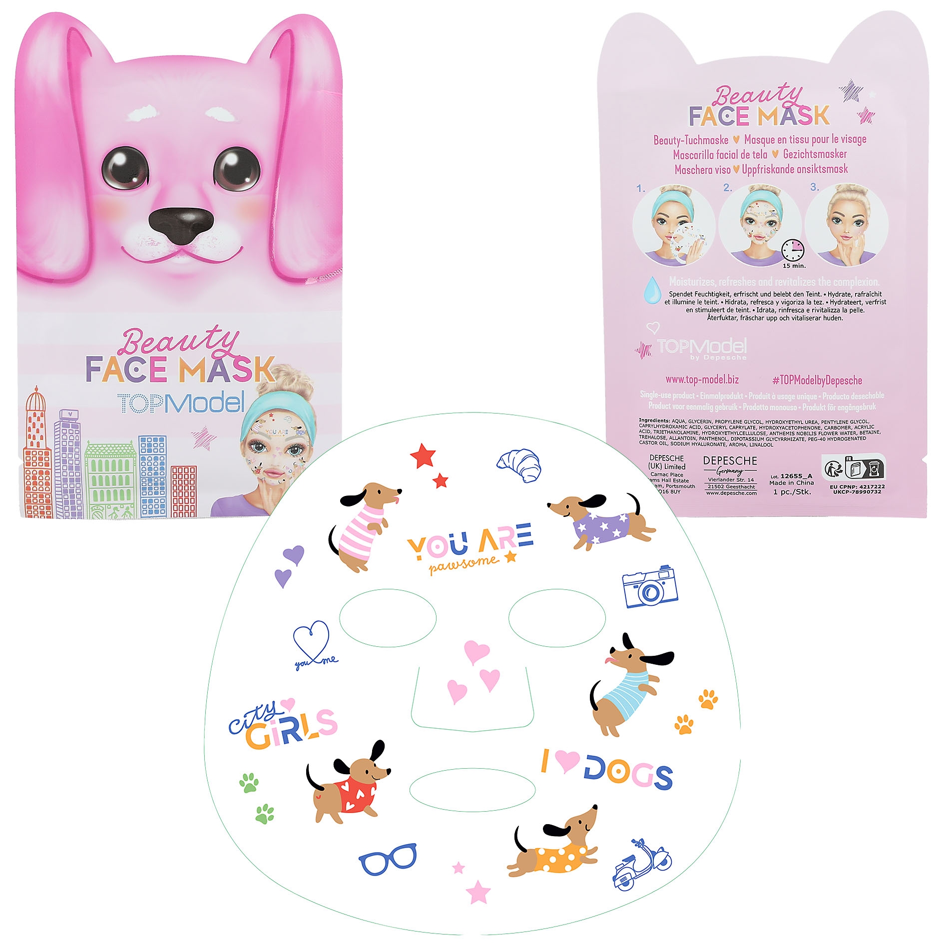 Depesche - TOPModel Beauty Face Mask CITY GIRLS