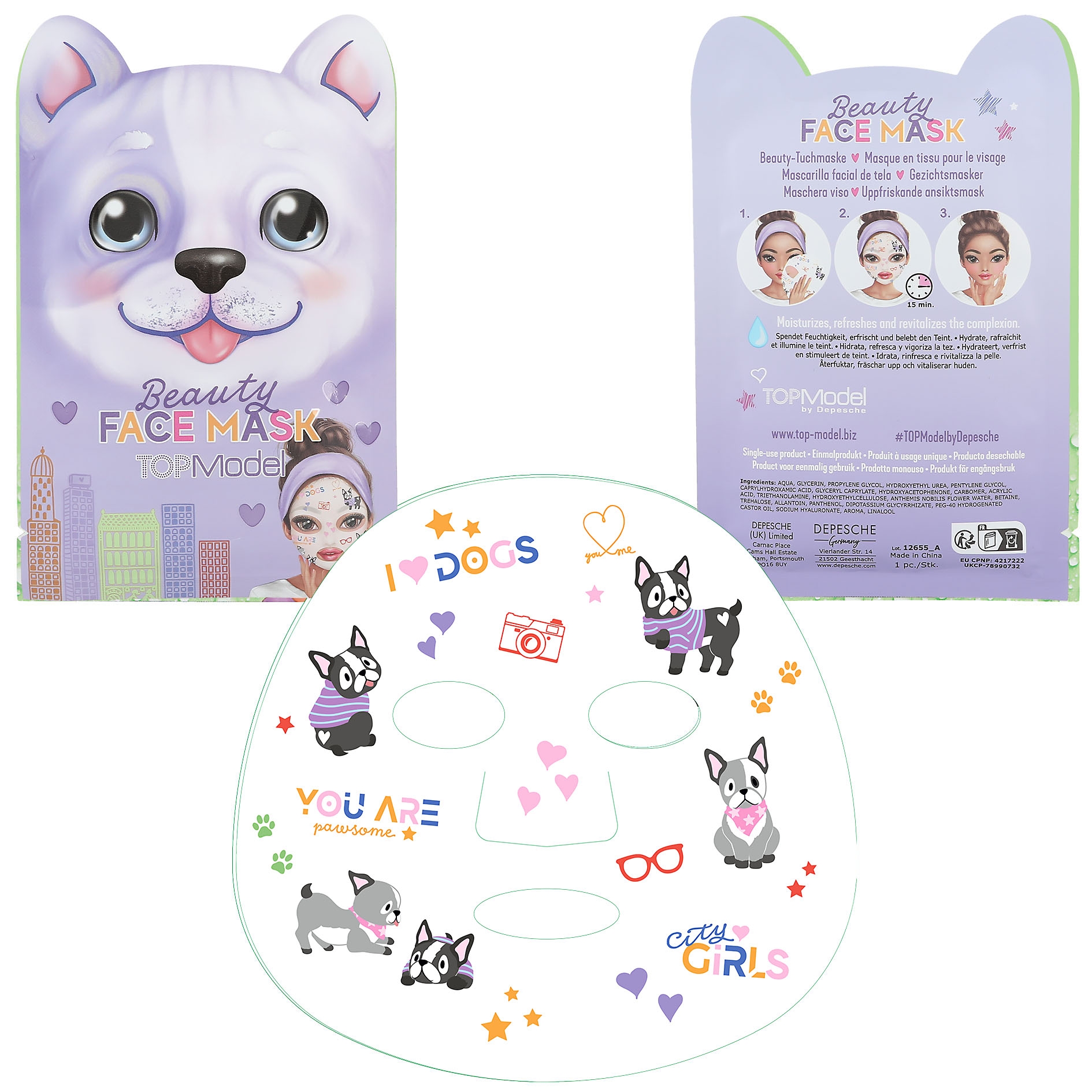 Depesche - TOPModel Beauty Face Mask CITY GIRLS