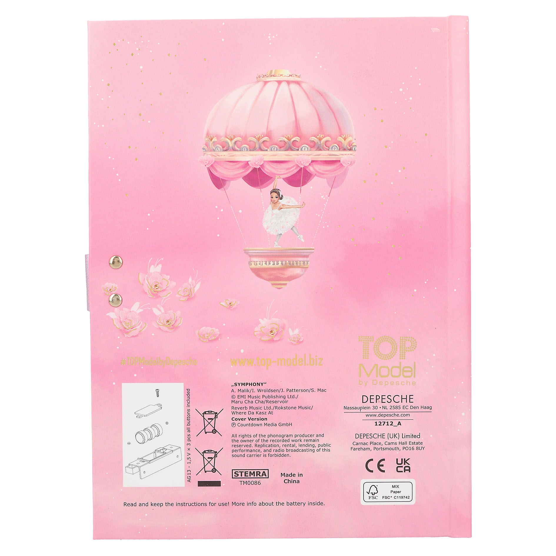 Depesche - TOPModel Diary With Code And Sound BALLET