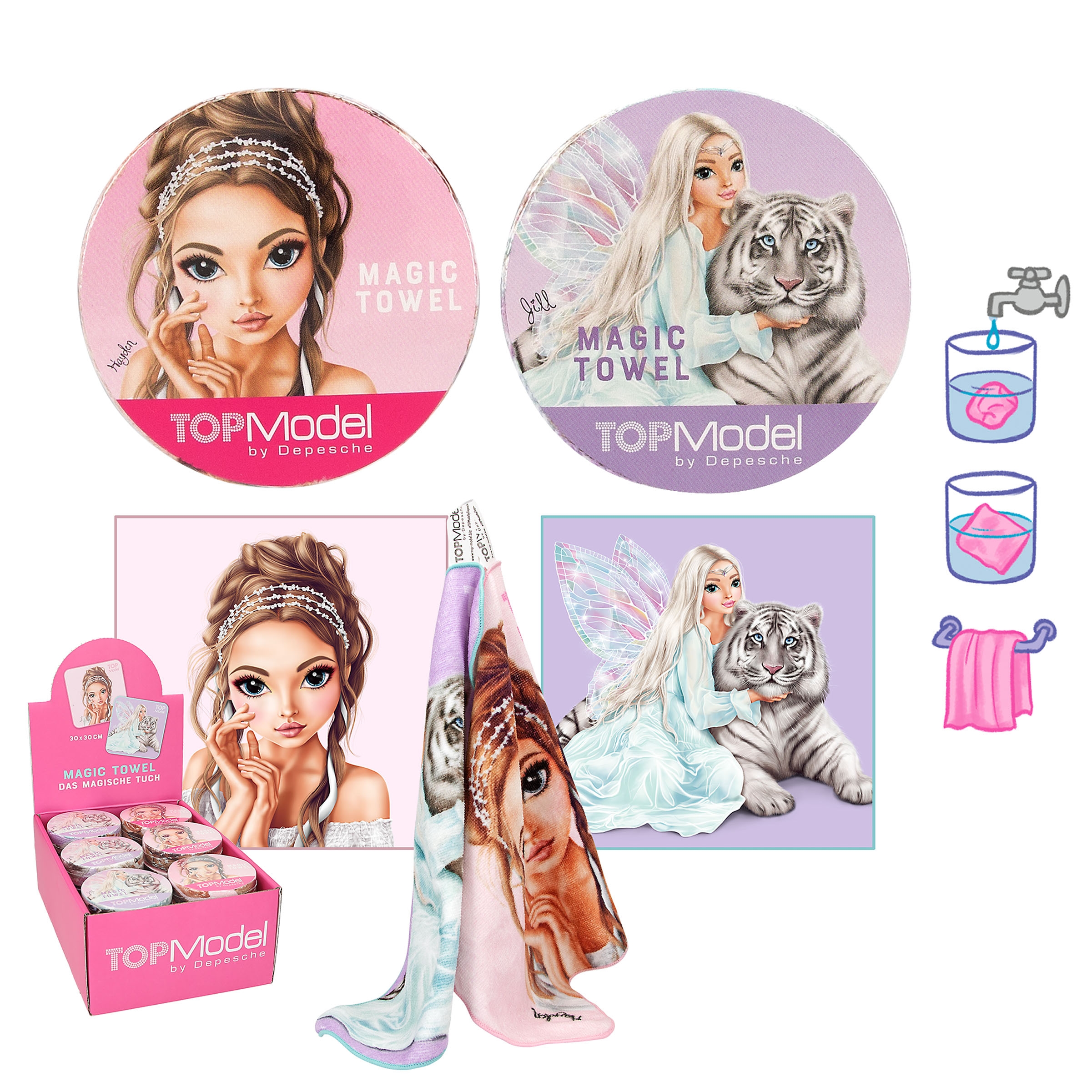 Depesche - TOPModel Magic Towel GLITTER QUEEN