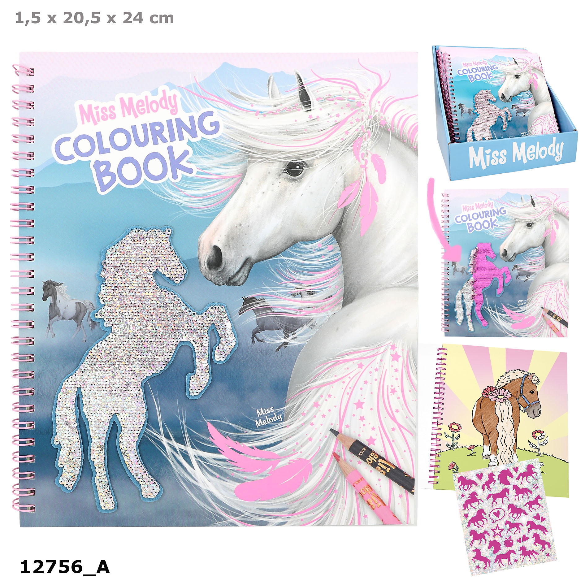 Depesche - Miss Melody Colouring Book With Reversible Sequins